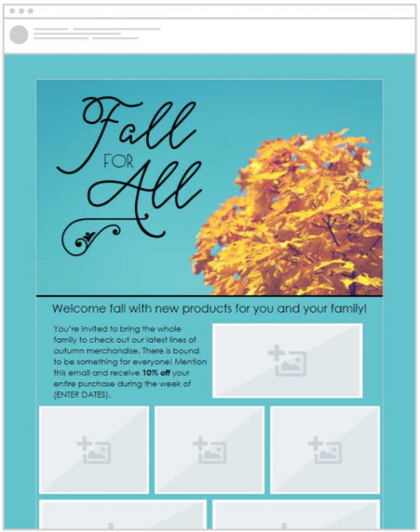 Small Business Fall Email Templates | SnapRetail Templates